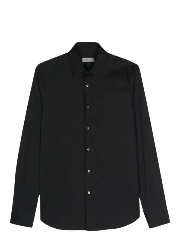 Canali Classic-collar Shirt - Black