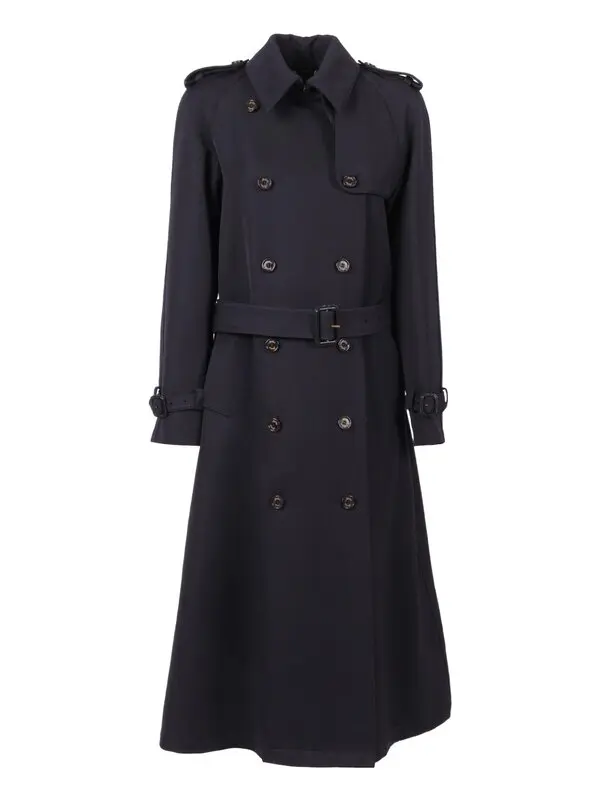SEALUP Atena Belted Trench Coat - Black