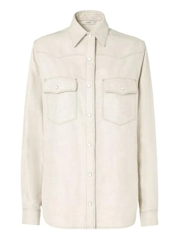 Fendi Selleria Denim Shirt - Ivory