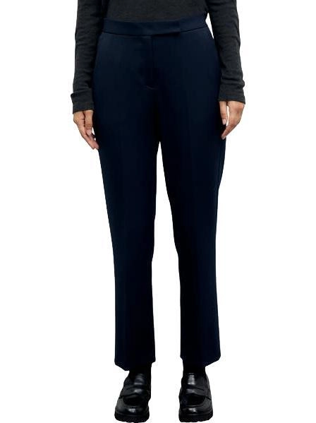 Gerard Darel Mid-rise Sculpted Cropped Trousers - Navy Blue
