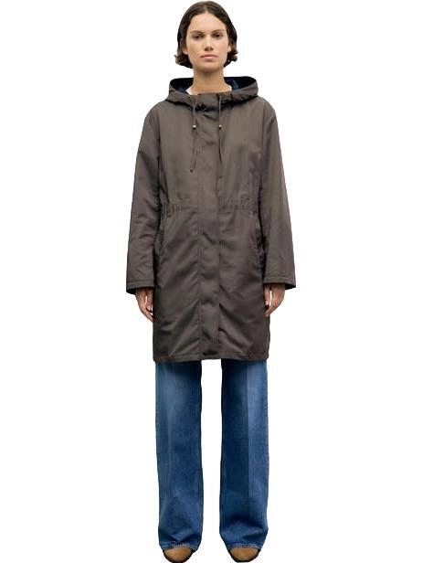 Gerard Darel Velia Reversible Parka Coat - Brown
