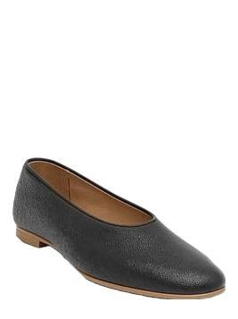 STIVALI NEW YORK Essenza Leather Slip-on Ballet Flats - Black