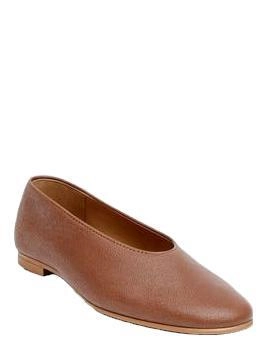 STIVALI NEW YORK Essenza Leather Slip-on Ballet Flats - Brown