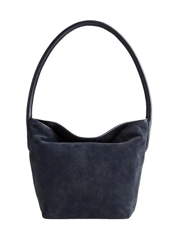 Madewell The Port Suede Lid Shoulder Bag - Deep Indigo