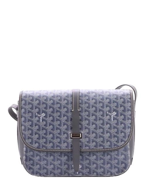 Goyard Belvedere Ii Messenger Bag Coated Canvas Mm - Grey