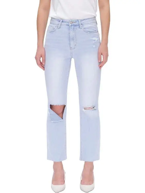 BAYEAS Straight Leg Jeans - Sky Blue