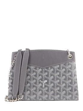 Goyard Structured Rouette Chain Shoulder Bag Coated Canvas Mini - Grey