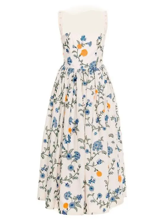 Agua Bendita Mielero Midi Brisa Midi Dress - Ivory