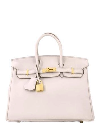 Hermès Birkin Handbag Light Togo With Gold Hardware 25 - White