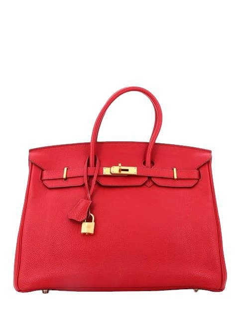 Hermès Birkin Handbag Togo With Gold Hardware 35 - Red