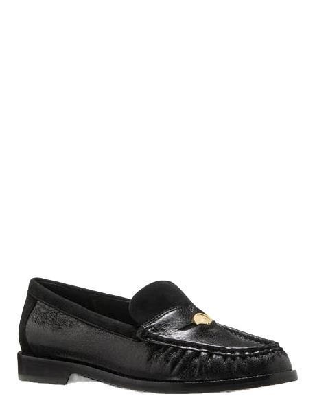 Kate Spade New York Leather Penny Loafer With Signature Hardware - Black