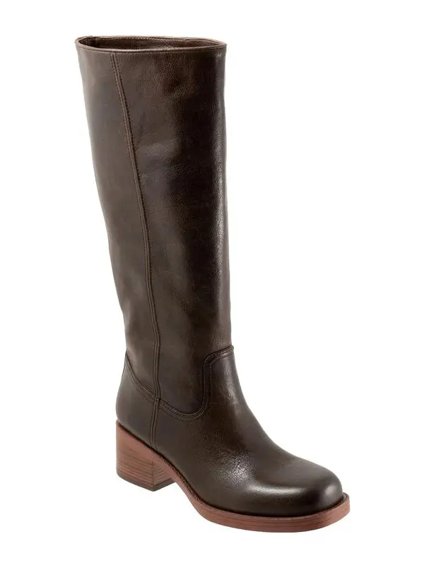 Eos Gauchicas Leather Knee-high Boots - Dark Brown