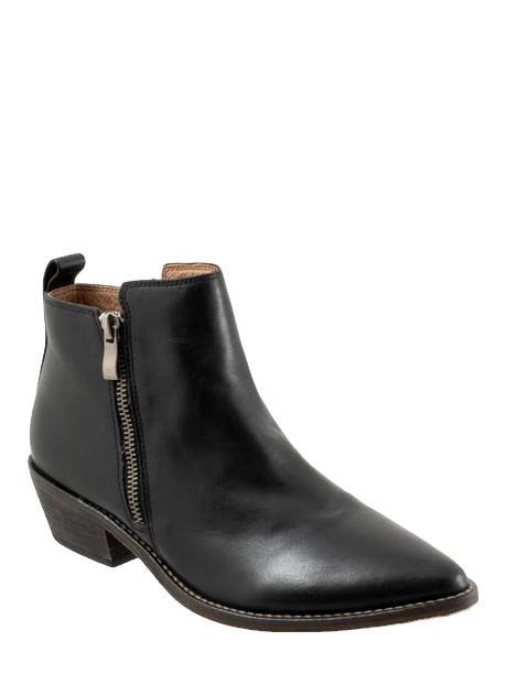 Eos Zense Leather Ankle Bootie - Black