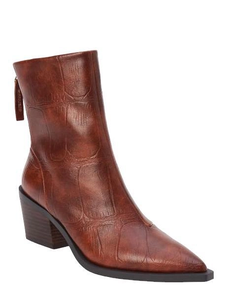 Matisse Matteo Croc Embossed Faux Leather Boot - Brown Croc