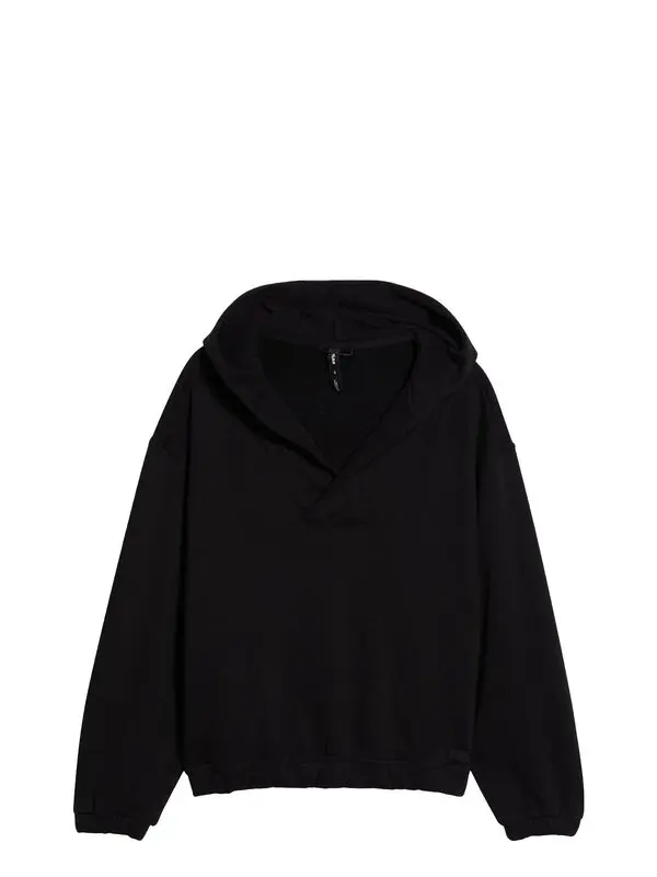 Prana Dreamterry V-neck Hoodie - Black