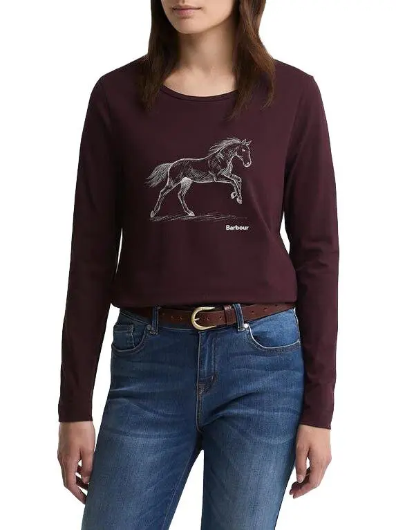 Barbour Rosamund Horse Graphic T-shirt - Fig