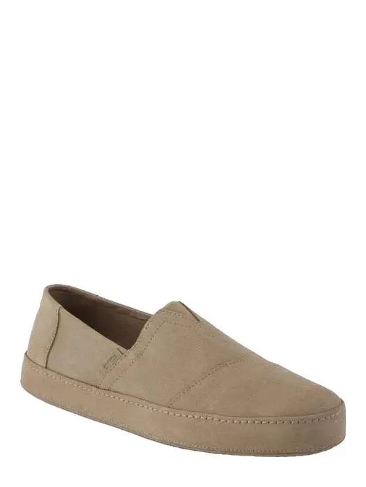 Toms Premium Leather Slip-on Alpargata - Medium Beige