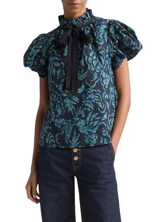 Ulla Johnson Estela Cotton Poplin Top - Midnight