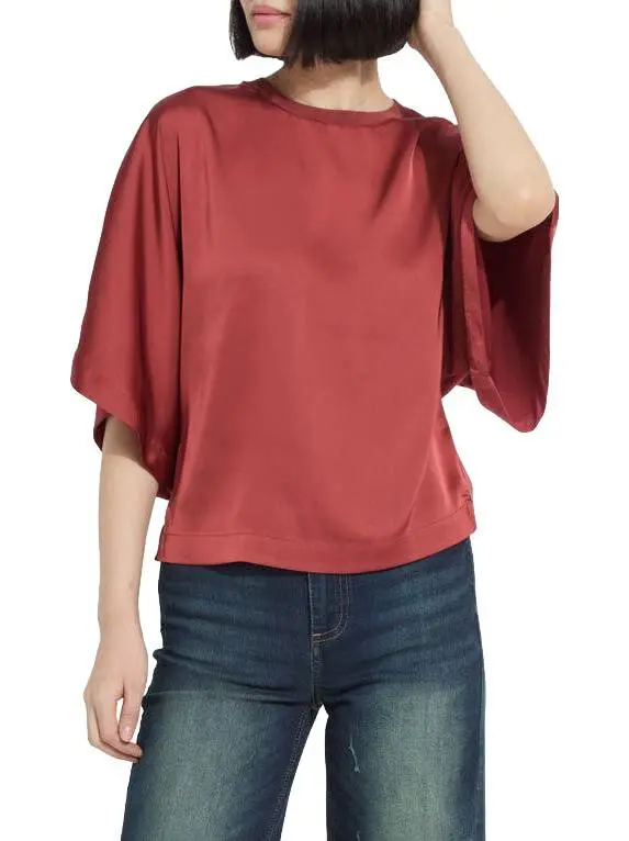 Lyssé Ginger Mixed Media Dolman Tee - Copper Blush