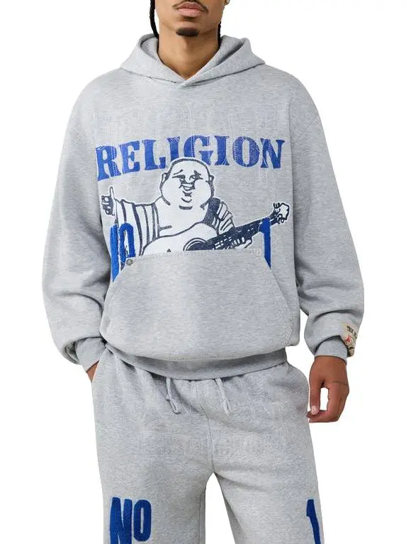 True Religion Graphic Hoodie - Heather Grey