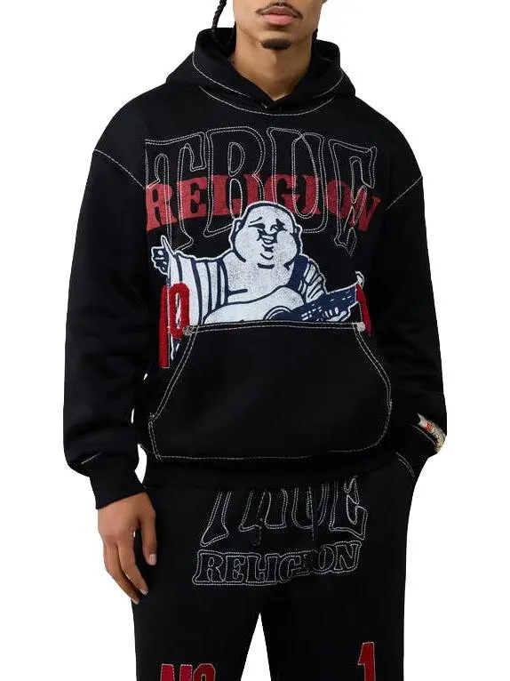 True Religion Graphic Hoodie - Jet Black
