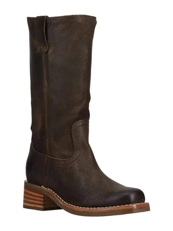THE FRYE COMPANY Carson Multi Mary Jane Flat - Chocolate