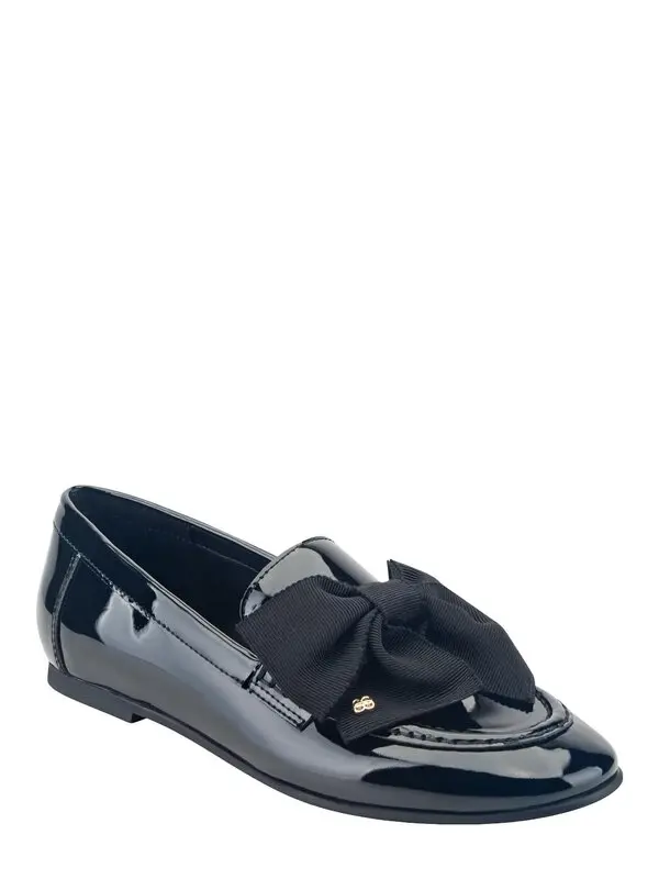 Bandolino Dreem Faux Leather Loafer With Bow Detailing - Black