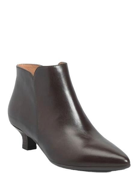 SOFFT Sawyer Pointed Toe Kitten Heel Bootie - Chocolate