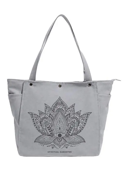 Spiritual Gangster Mandala Lotus Namaste Tote Bag - Moonshine