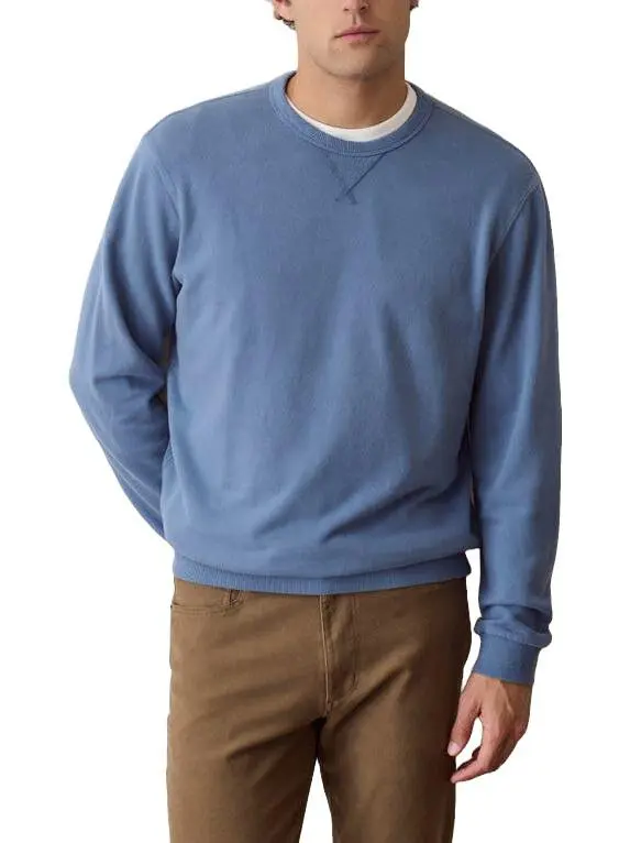 Marine Layer Cloud 9 Terry Relaxed Crewneck Sweatshirt - Copen Blue