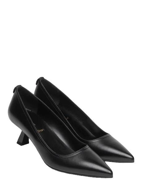 NEROGIARDINI Pointed Toe Sculptural Heel Pumps - Black