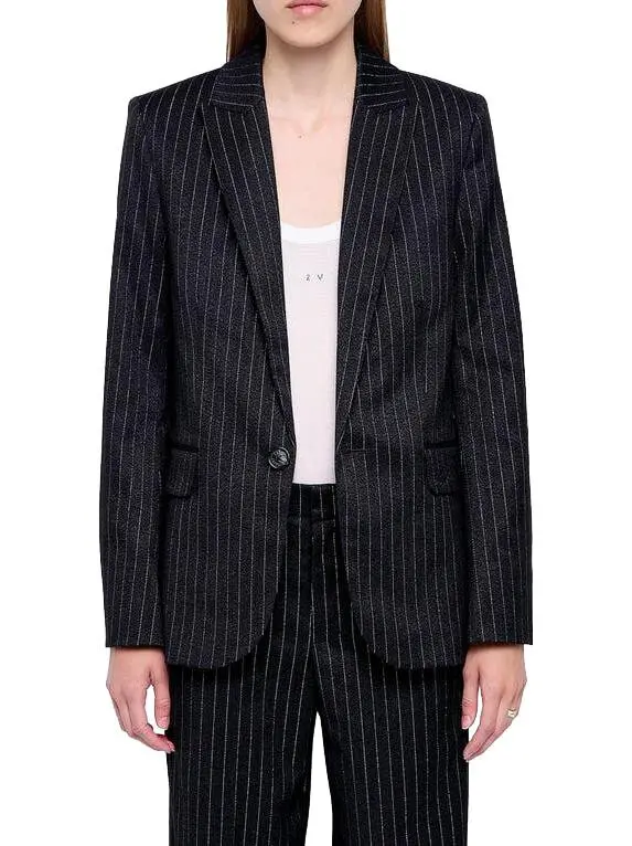Zadig&Voltaire Valser Pinstriped Blazer - Anthracite