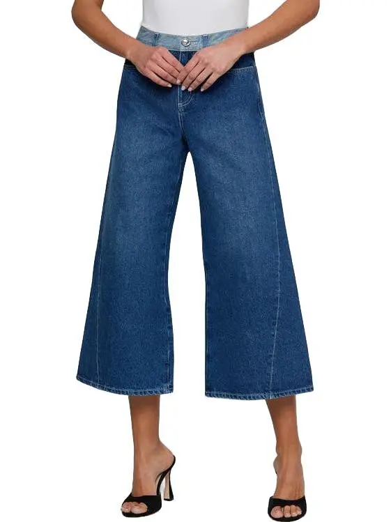 L'Agence Bronte High Waist Crop Wide Leg Jeans - Goleta
