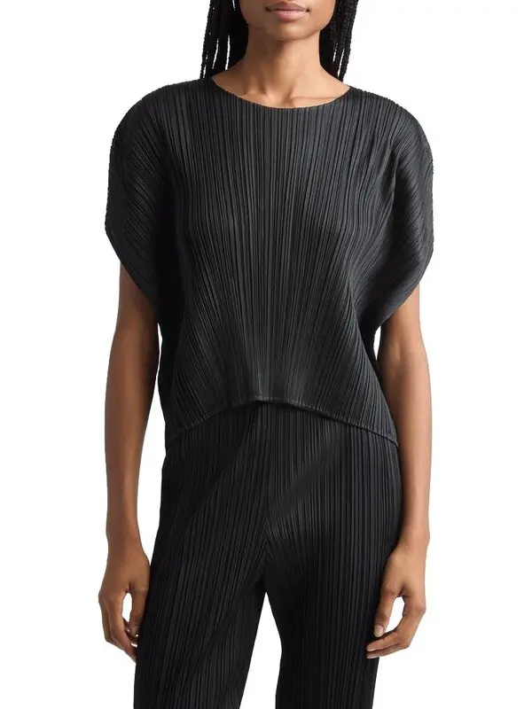 Issey Miyake Monthly Colors July Pleated Top - Black