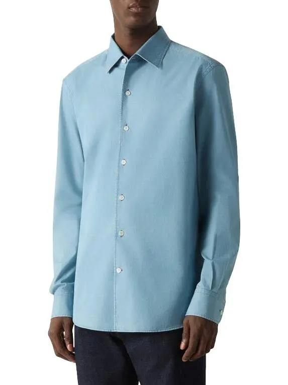 Zegna Denim Button-up Shirt - Light Blue