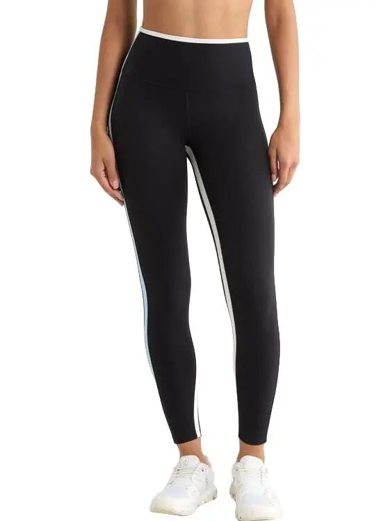 Splits59 Sam High Waist 7/8 Leggings - Black/skylight