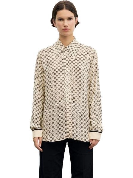 Gerard Darel Jimi Geometric Fluid Shirt - Ecru