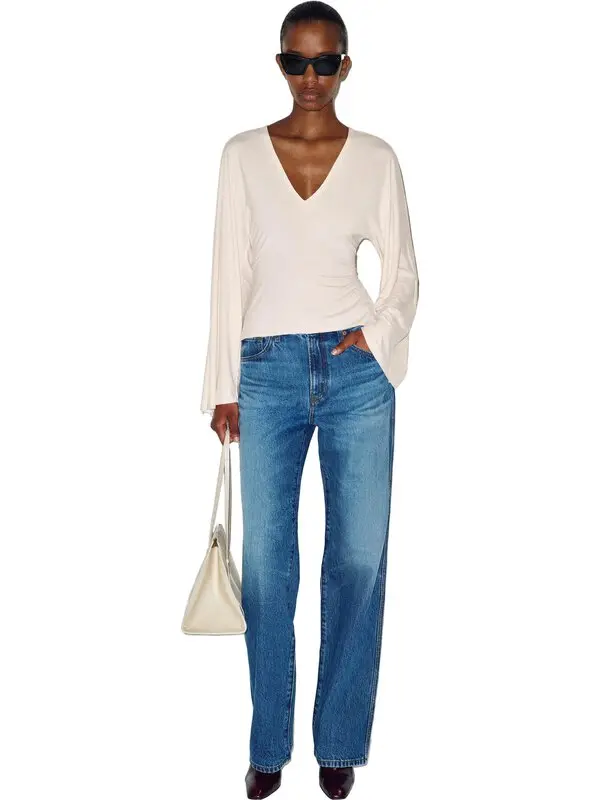 REFORMATION Hadley Knit Top - Ivory