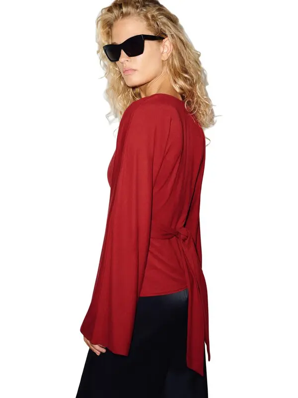 REFORMATION Hadley Knit Top - Red