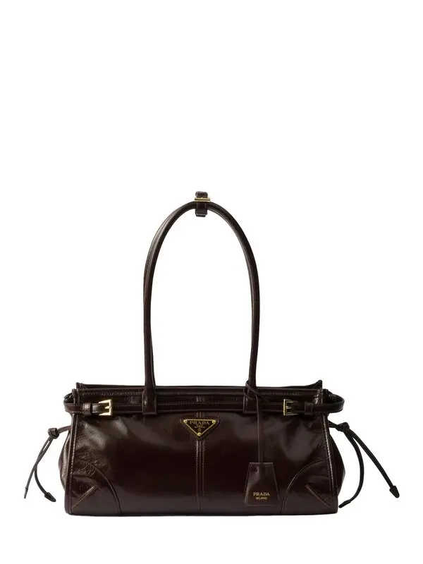 Prada Bonnie Medium Leather Bag - Brown