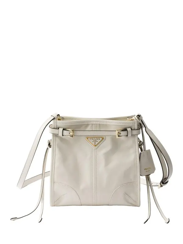 Prada Bonnie Leather Mini Shoulder Bag - White