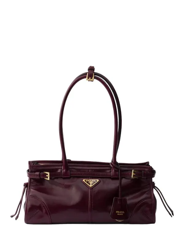 Prada Bonnie Medium Leather Bag - Red