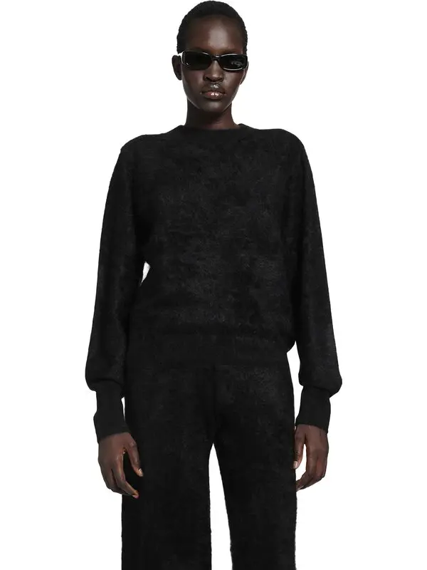 THOM KROM Brushed Cashmere Sweater - Black