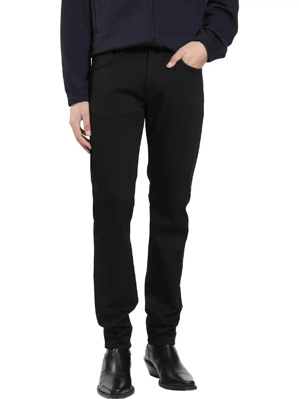 Emporio Armani Stretch Cotton Denim Slim Fit Jeans - Black