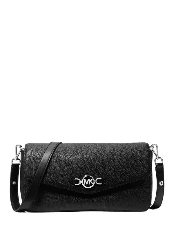 Michael Kors Kacey Medium Pebbled Leather Shoulder Bag - Black