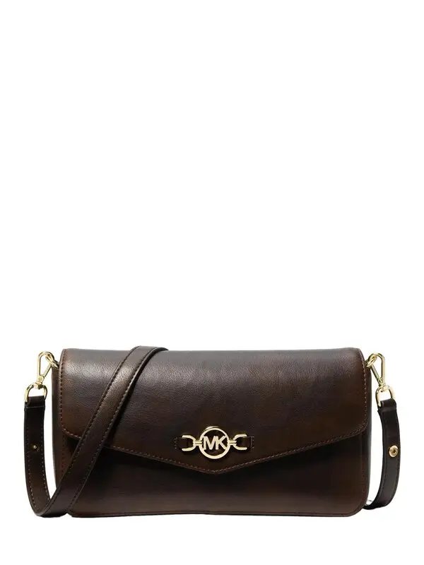Michael Kors Kacey Medium Burnished Shoulder Bag - Brown