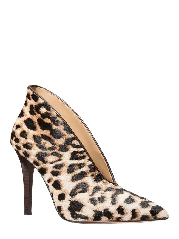 Michael Kors Tonya Leopard Print Calf Hair Pumps - Brown