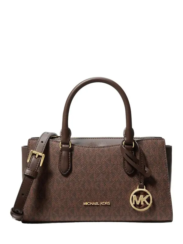 Michael Kors Arden Small Signature Logo Messenger Bag - Brown