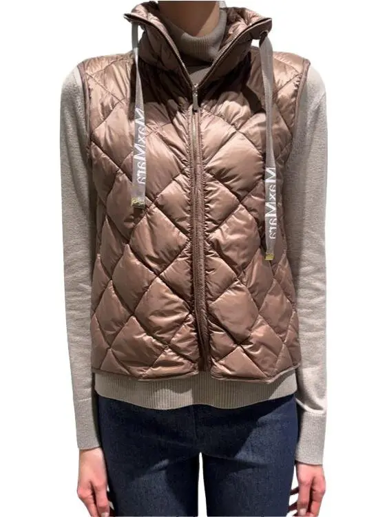 Max Mara Quilted Down Vest - Winter Camel