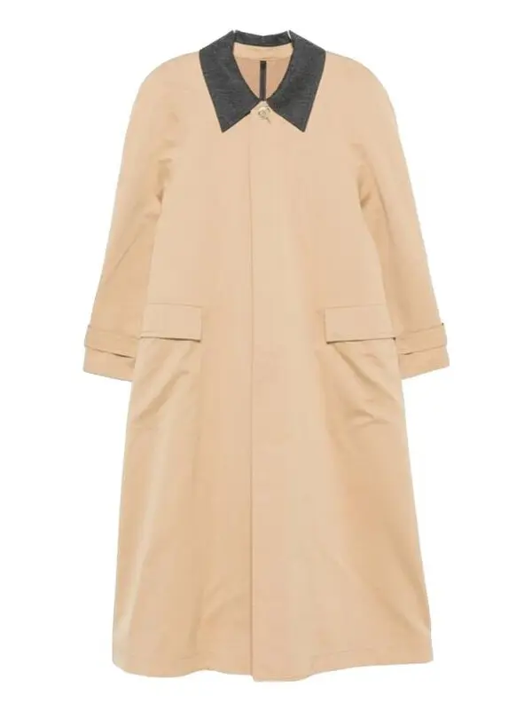 Carven Long-sleeved Trench Coat - Beige